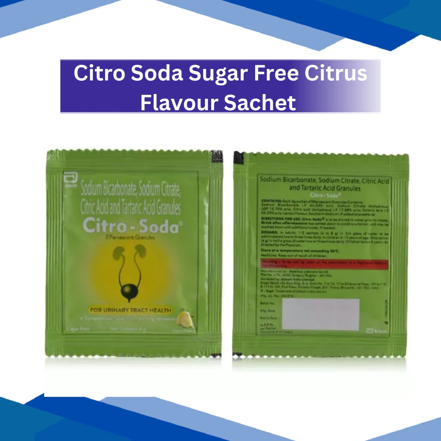 Buy Citro Soda Sugar Free Citrus Flavour Sachet Online | Uses, Price ...