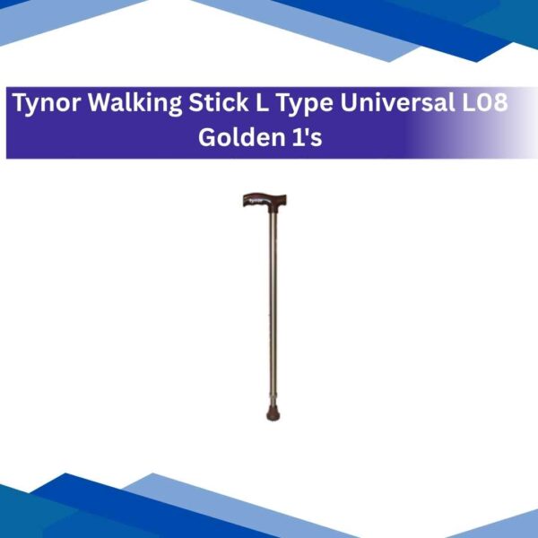 Buy Tynor Walking Stick L Type Universal L08 Golden 1's Online | Uses ...